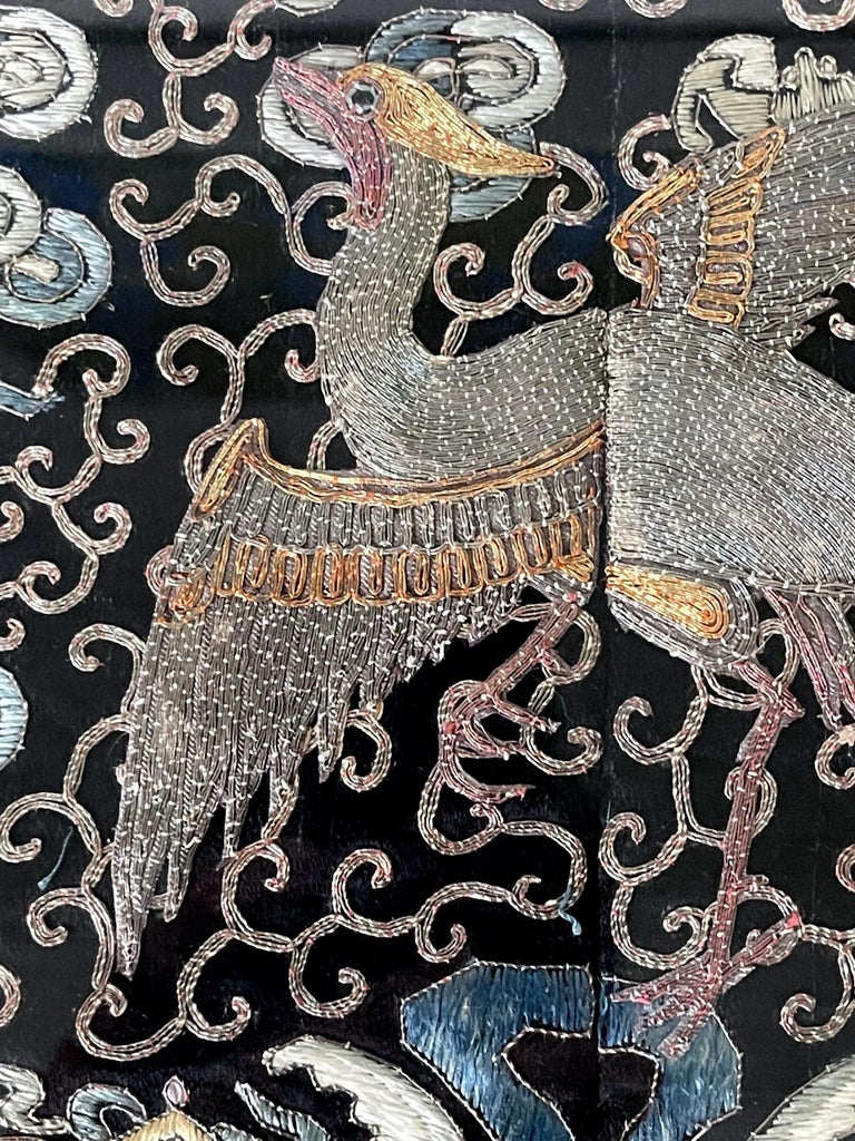 Framed Fine Embroidered Fifth Rank Badge Chinese Qing Dynasty For Sale ...