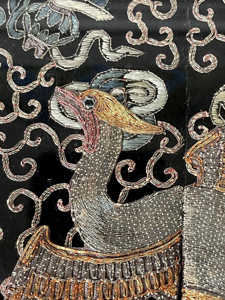 Framed Fine Embroidered Fifth Rank Badge Chinese Qing Dynasty For Sale ...