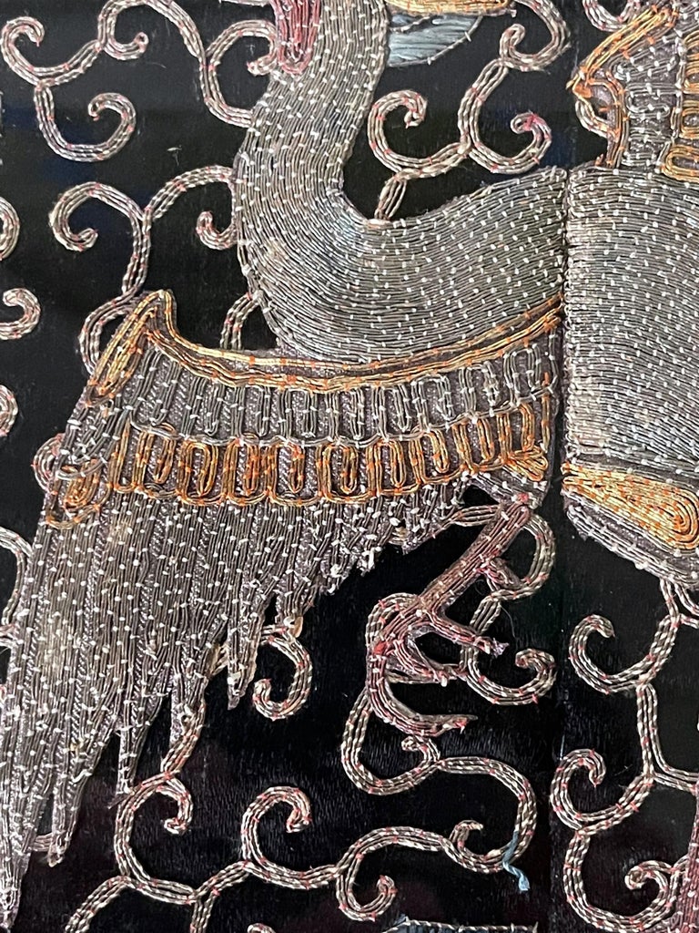 Framed Fine Embroidered Fifth Rank Badge Chinese Qing Dynasty For Sale ...