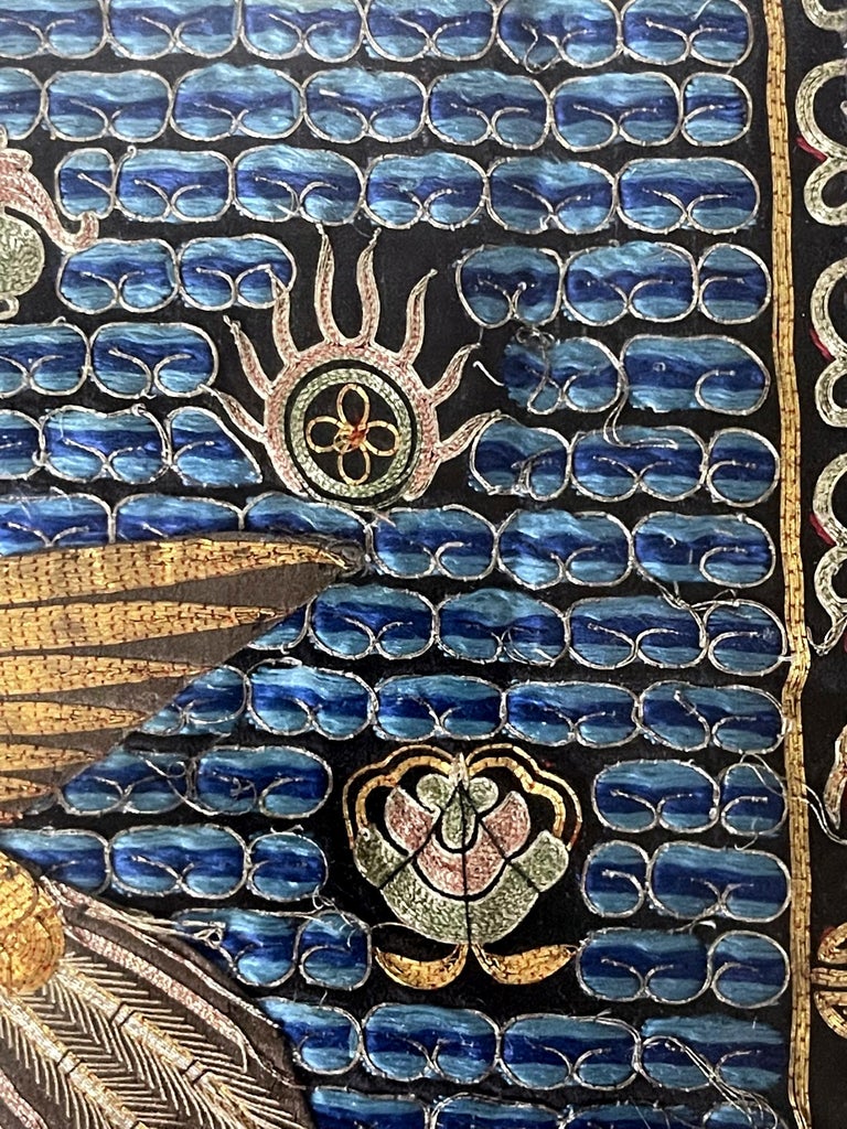 Framed Fine Embroidered Second Rank Badge Chinese Qing Dynasty For Sale ...