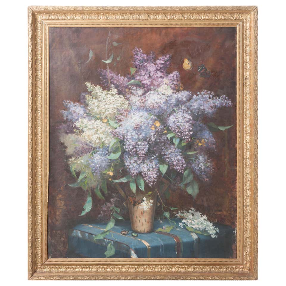 Framed Floral Oil Painting at 1stDibs Framed Floral Oil Painting at 1stDibs
