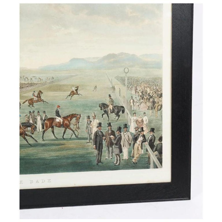 Framed French Turn of Century Horse Race For Sale at 1stDibs