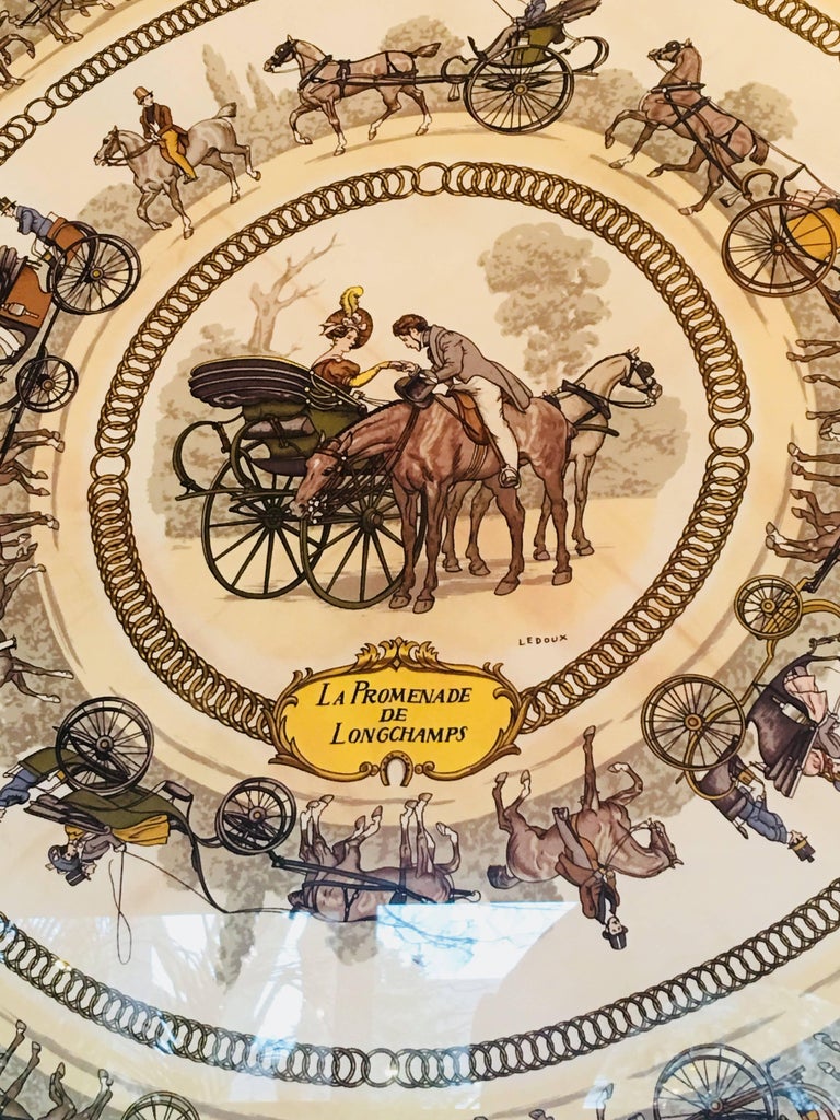 Framed Hermès Scarf at 1stDibs