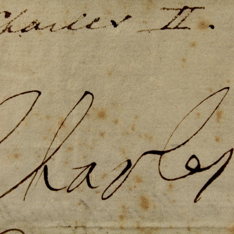 Framed King Charles II of England Signature and Royal Oak Print For ...