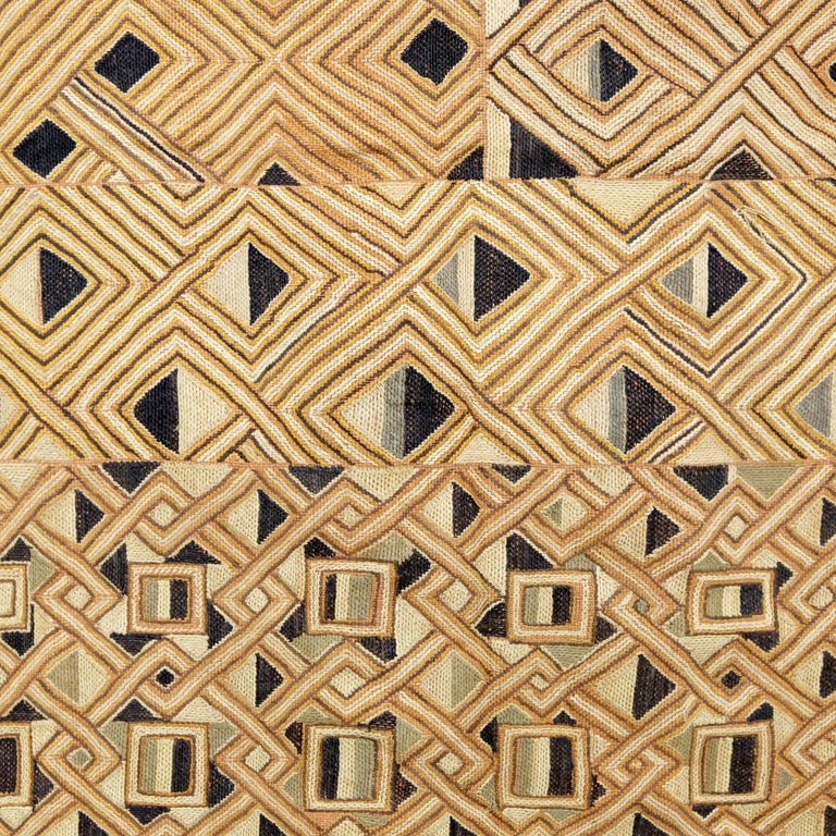 Framed Kuba Cloth #1, African Textile, Tribal, Ethnic Wall Hanging ...