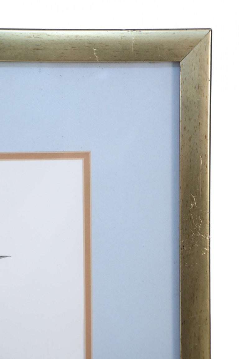 Framed Lithograph of Two Tropical Fish For Sale at 1stDibs