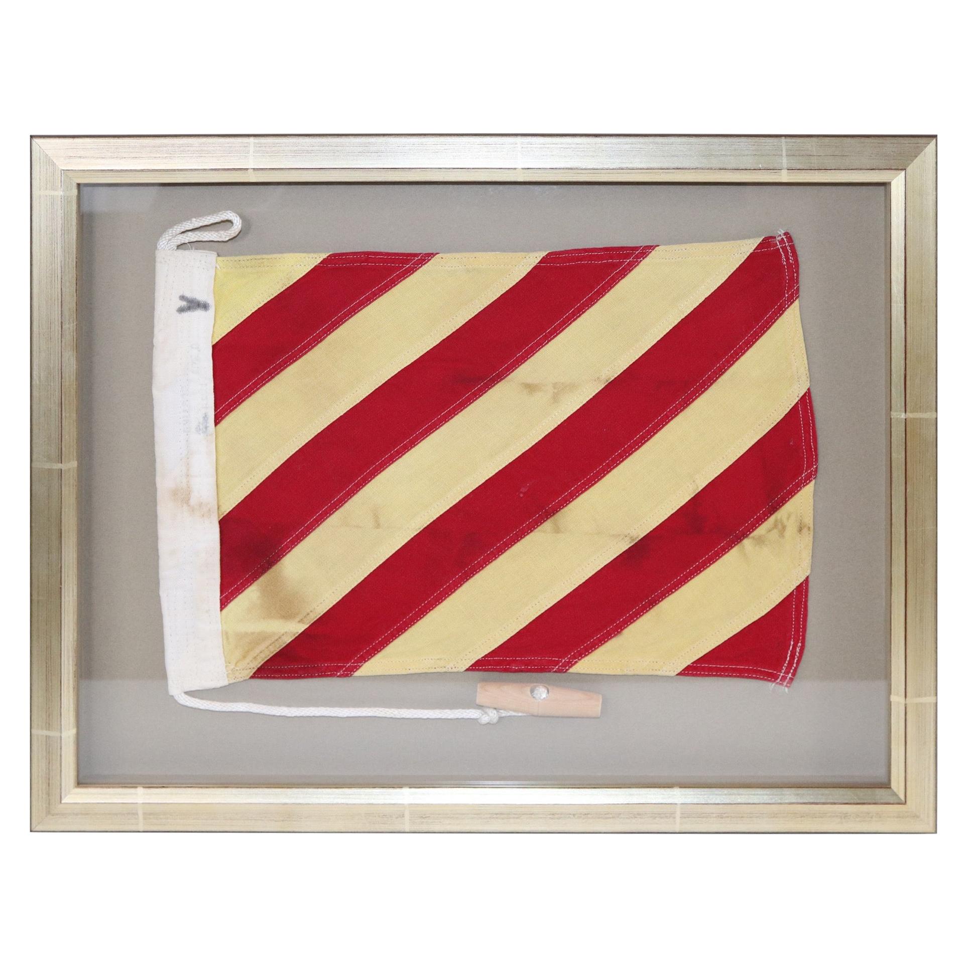 Framed Maritime Signal Flag of Letter A at 1stDibs