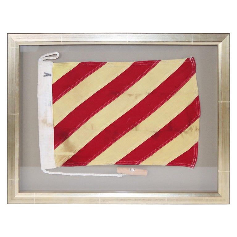 Framed Maritime Signal Flag of Letter A at 1stDibs