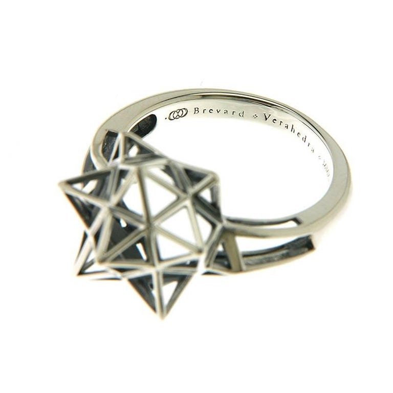 Framed Mini Silver Ring For Sale at 1stDibs