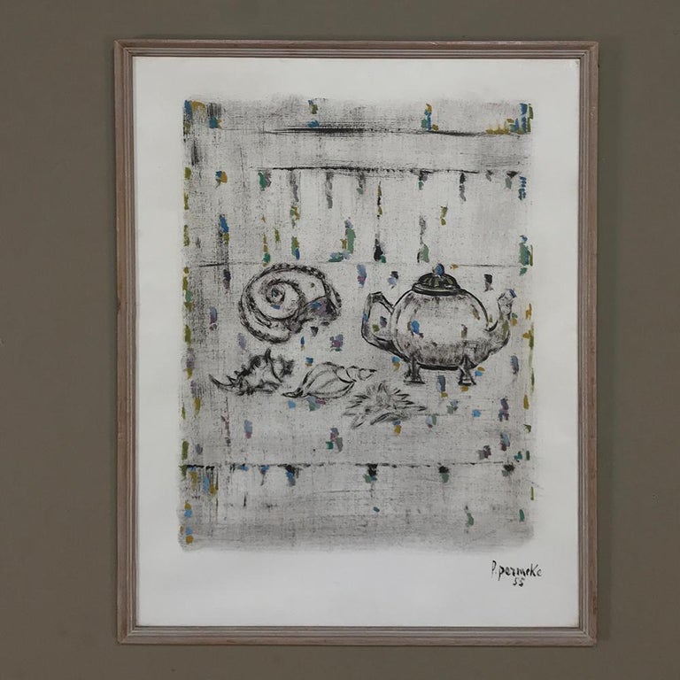 Framed Mixed-Media Artwork by Paul Permeke Signed and Dated 1955 at 1stDibs