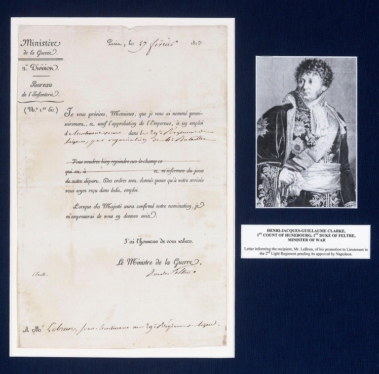 Framed Napoleonic Government Documents at 1stDibs