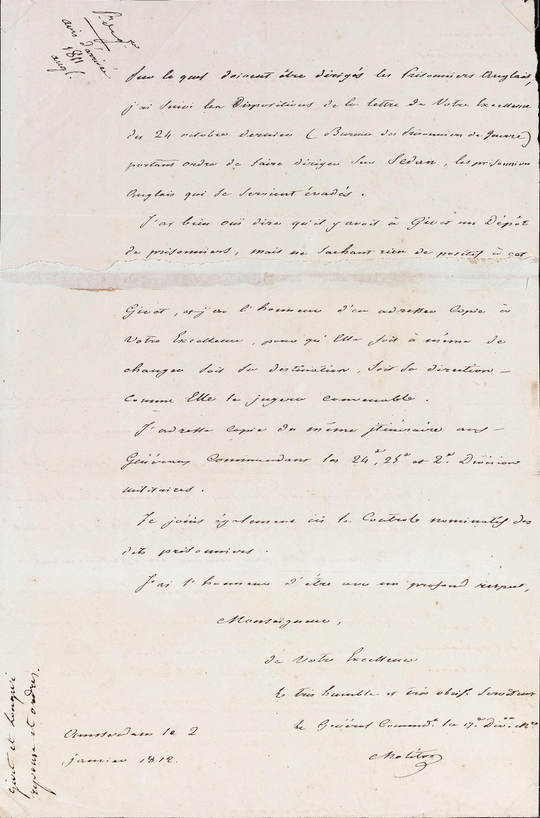 Framed Napoleonic Government Documents at 1stDibs