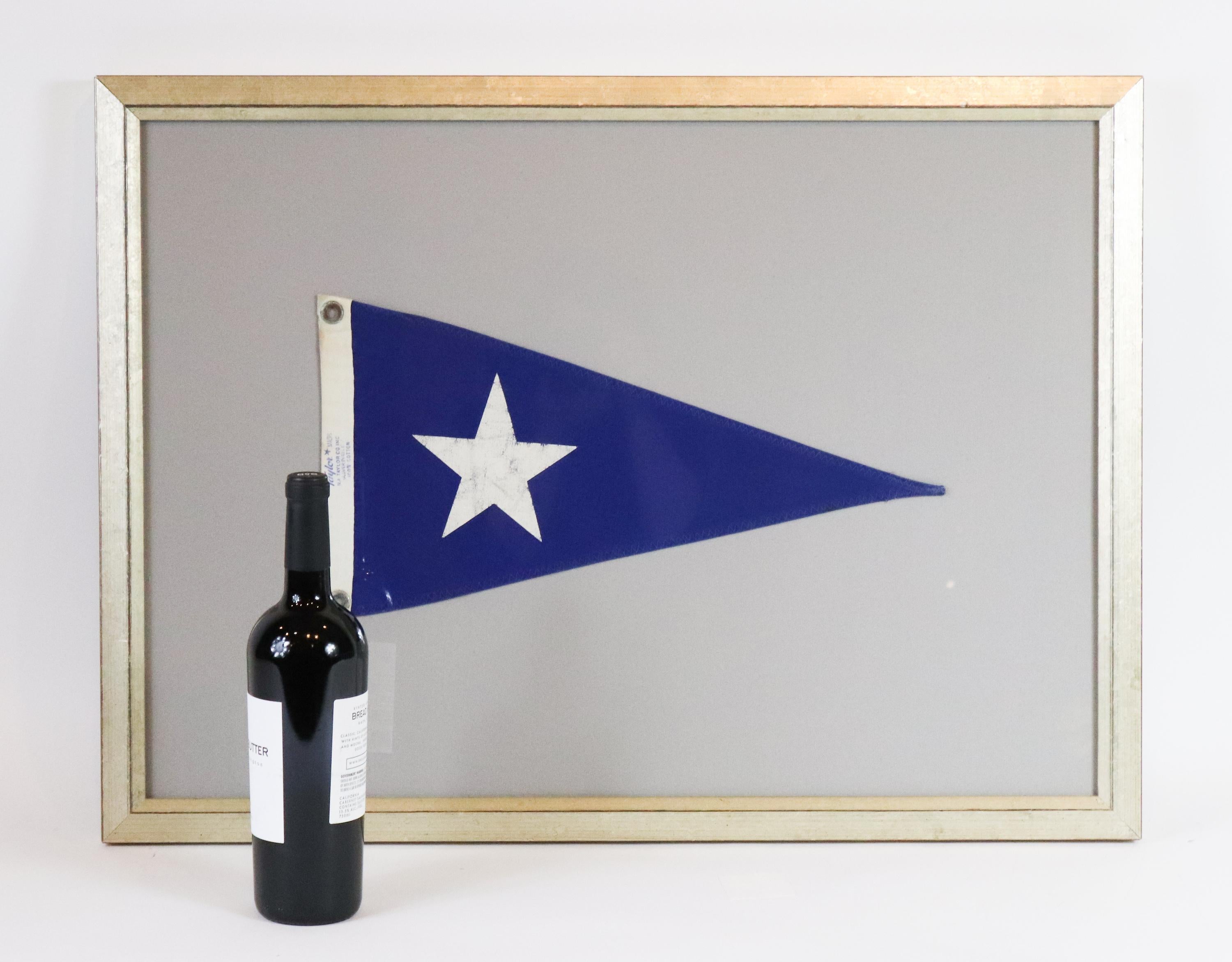 Framed Nautical Pennant at 1stDibs | mit pennant, framing a pennant ...