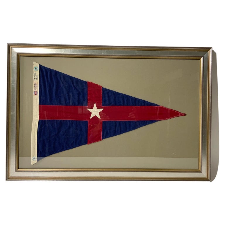 Framed New York Yacht Club Burgee at 1stDibs