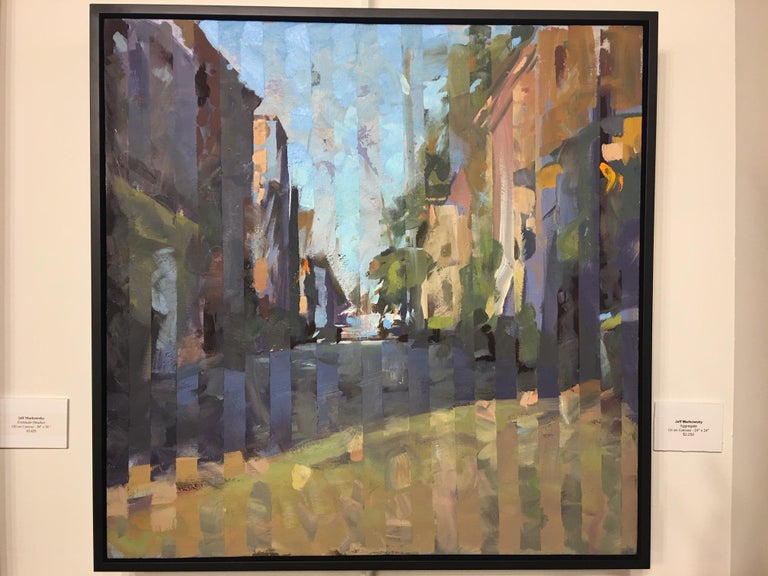 Framed Oil on Canvas "Aggregate" Savannah, GA Streets Scene, Jeff ...