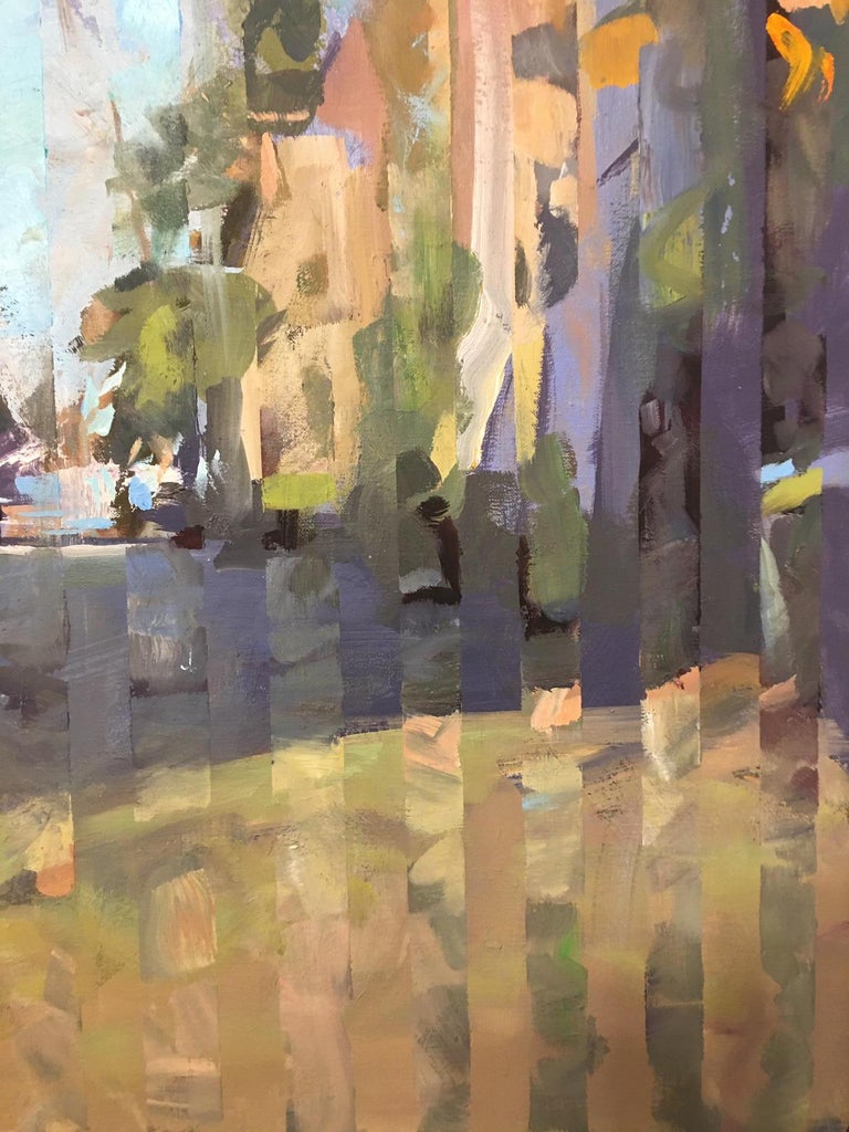 Framed Oil on Canvas "Aggregate" Savannah, GA Streets Scene, Jeff ...