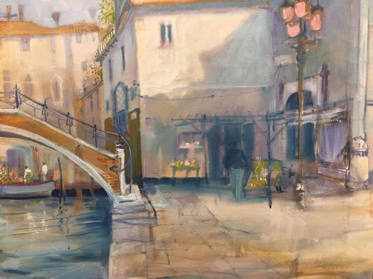 Framed Oil on Canvas "Backstreet Venice" - Michael Chaplin, 21st ...