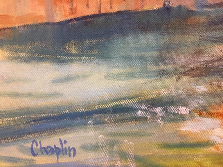 Framed Oil on Canvas "Backstreet Venice" - Michael Chaplin, 21st ...