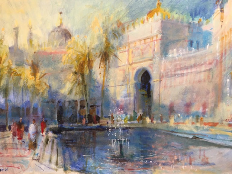 Framed Oil on Canvas "Fountain in Morocco", Michael Chaplin For Sale at ...