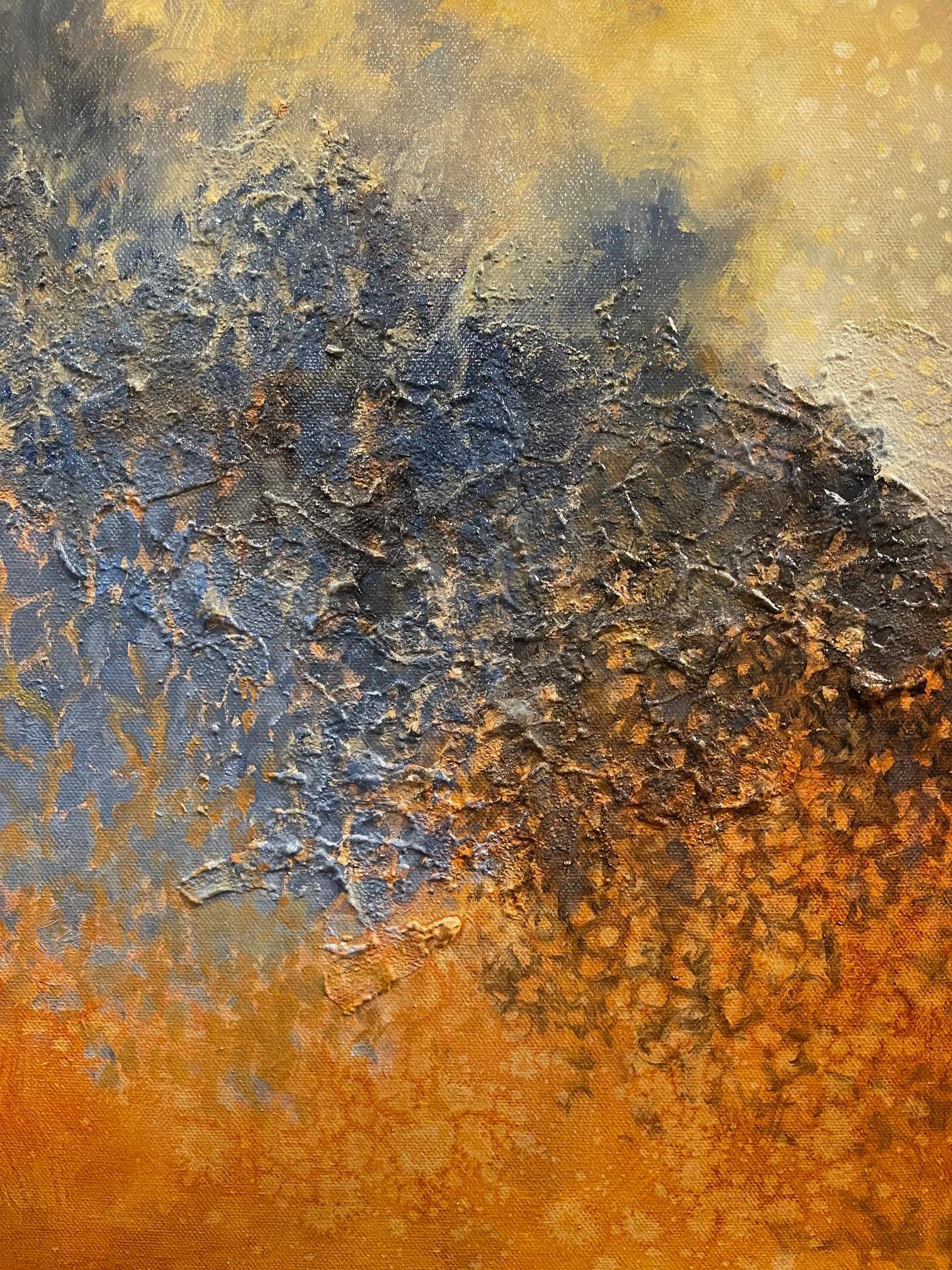 Framed Oil on Canvas "Good Morning" Abstract Scene by Dino Savio For ...