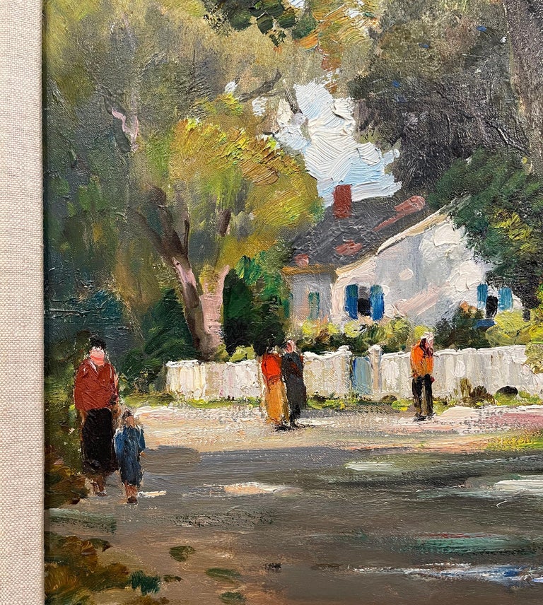 Framed Oil on Canvas Painting Titled "Sun and Shade" Signed by Anthony ...