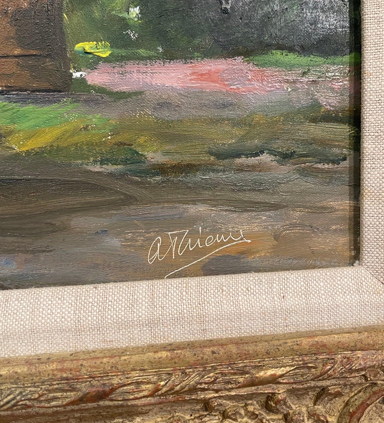 Framed Oil on Canvas Painting Titled "Sun and Shade" Signed by Anthony ...