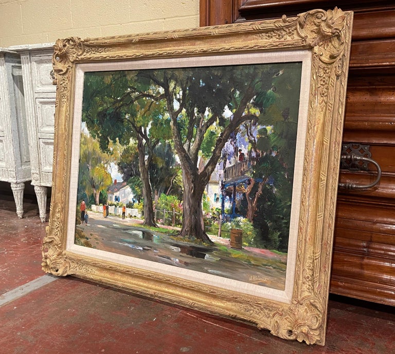 Framed Oil on Canvas Painting Titled "Sun and Shade" Signed by Anthony ...