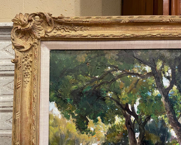 Framed Oil on Canvas Painting Titled "Sun and Shade" Signed by Anthony ...