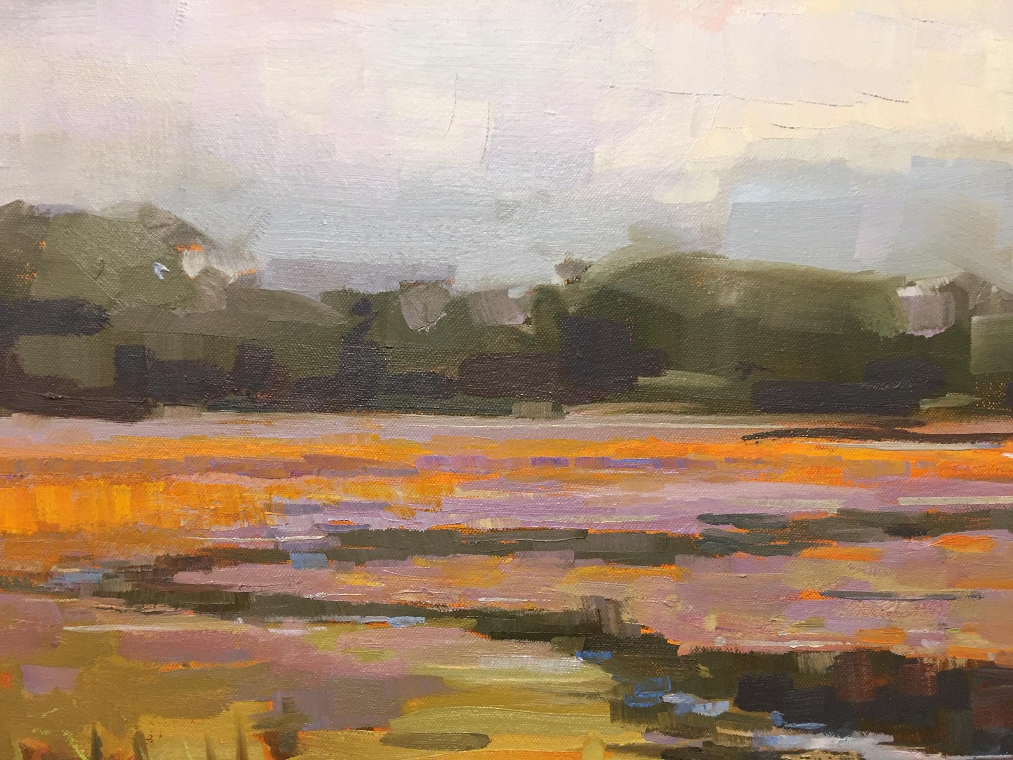 Framed Oil on Canvas "Placidity" Marsh Scene, Jeff Markowsky at 1stDibs