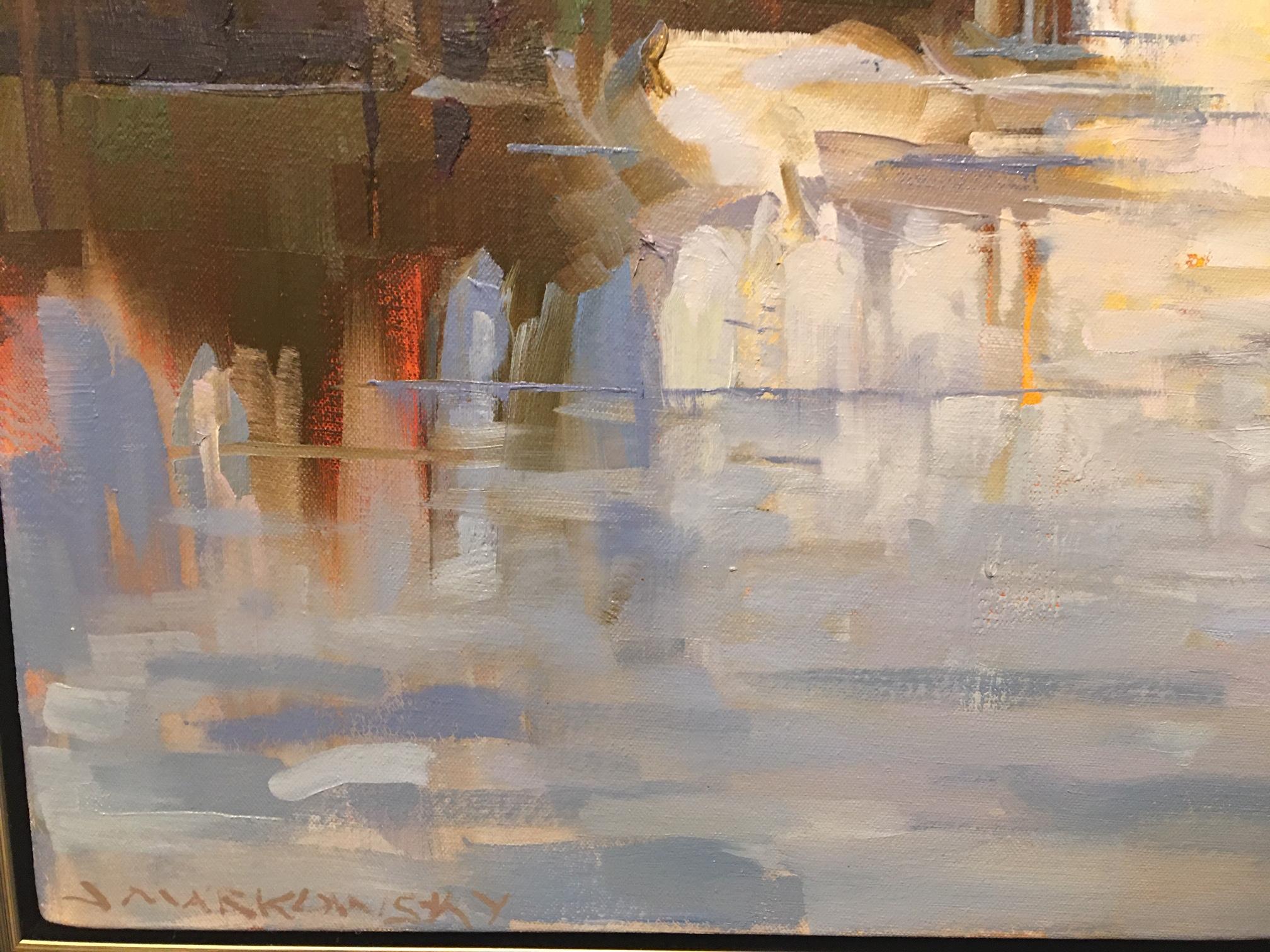 Framed Oil on Canvas "Placidity" Marsh Scene, Jeff Markowsky at 1stDibs