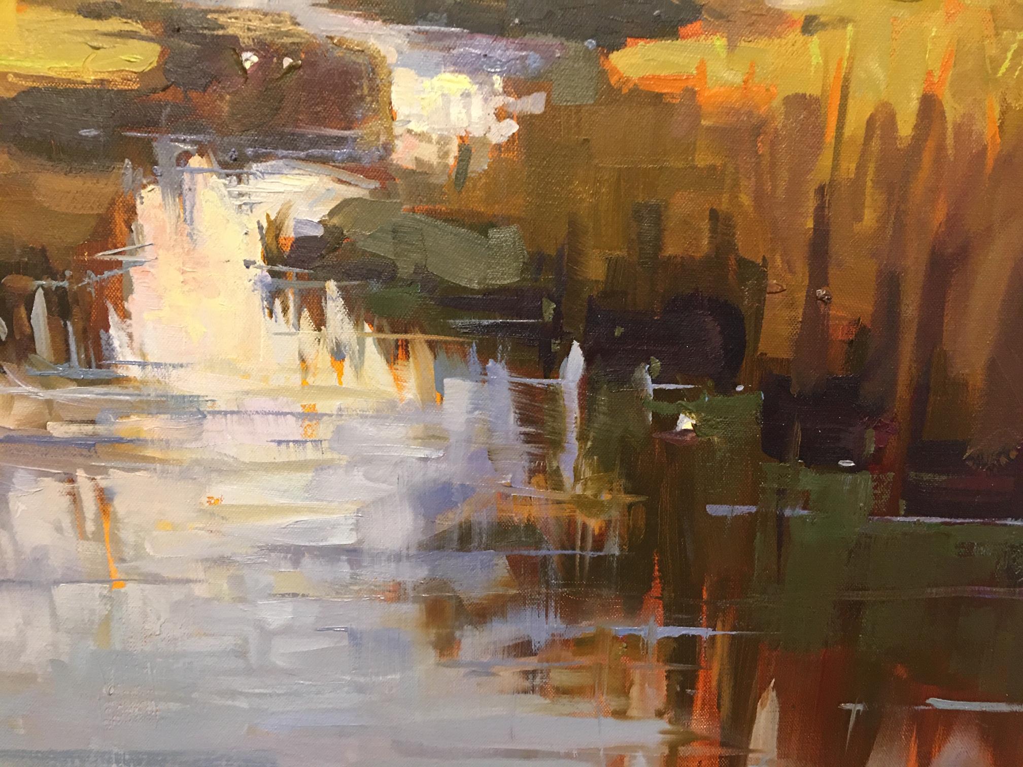 Framed Oil on Canvas "Placidity" Marsh Scene, Jeff Markowsky at 1stDibs