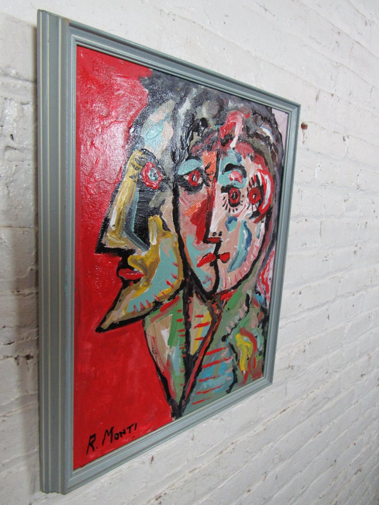 Framed Oil Painting by R. Monti For Sale at 1stDibs