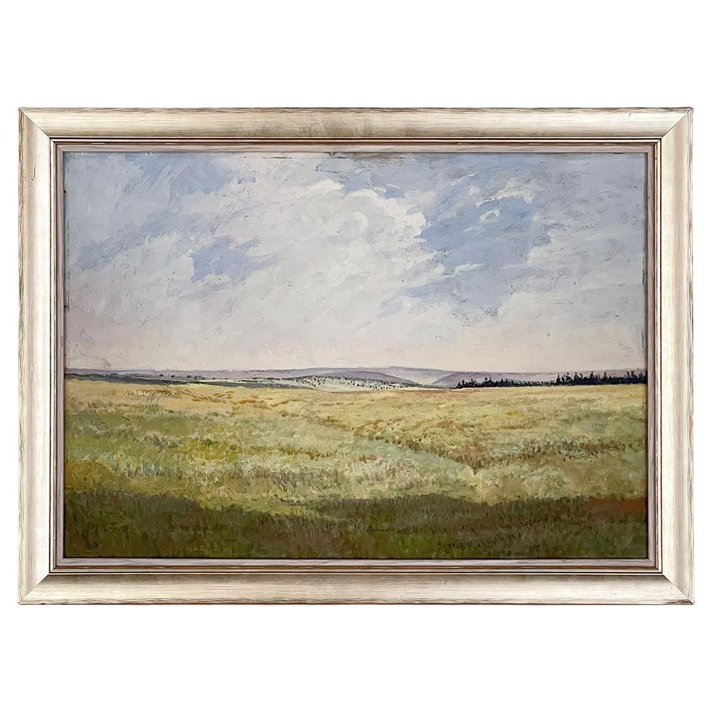 Leon D'Usseau Dusso Oil on Masonite Board Modernist Beat Painting at ...