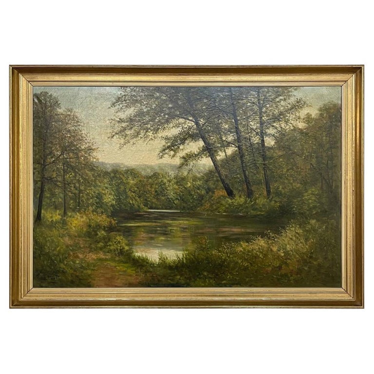 Gerahmtes Ölgemälde auf Leinwand von Adolphe Poot im Angebot bei 1stDibs