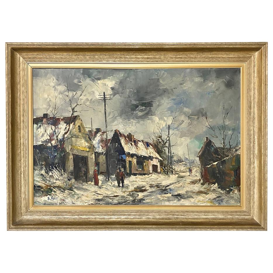 Pair of Italian Oil on Canvas Paintings in Original Frames by Contardo ...