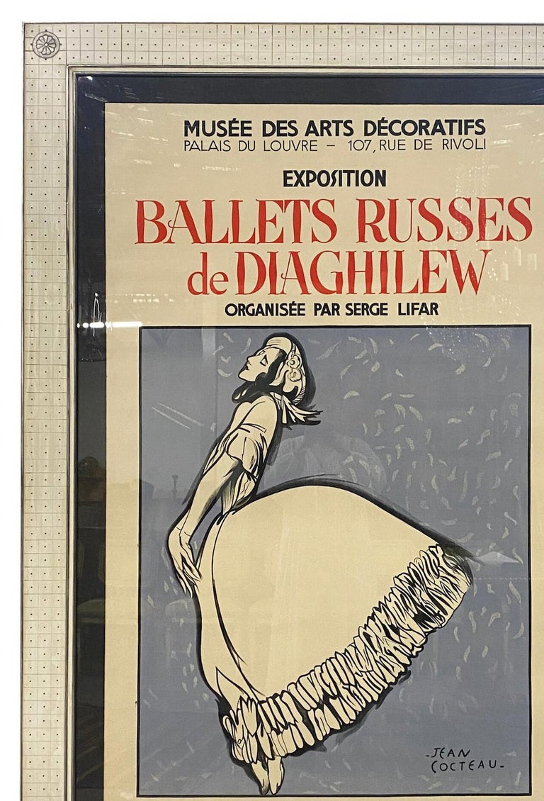 Framed, Original Vintage "Ballets Russes de Diaghilew" Poster by Jean ...