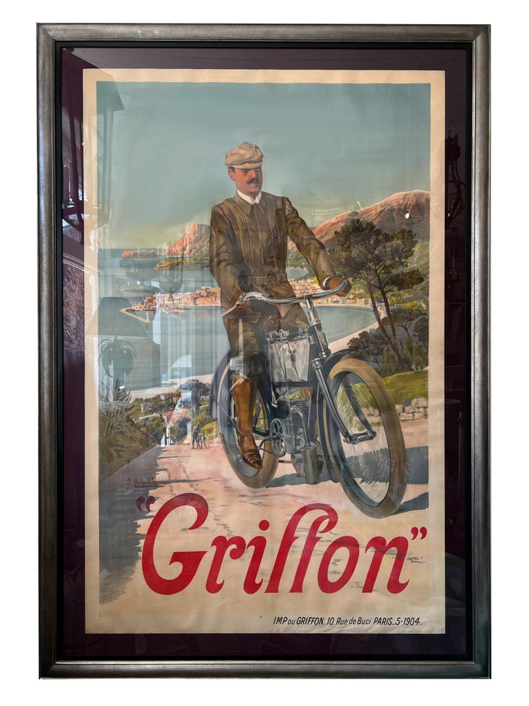 Framed, Original Vintage "Griffon" Poster by Hugo d’Alesi For Sale at ...