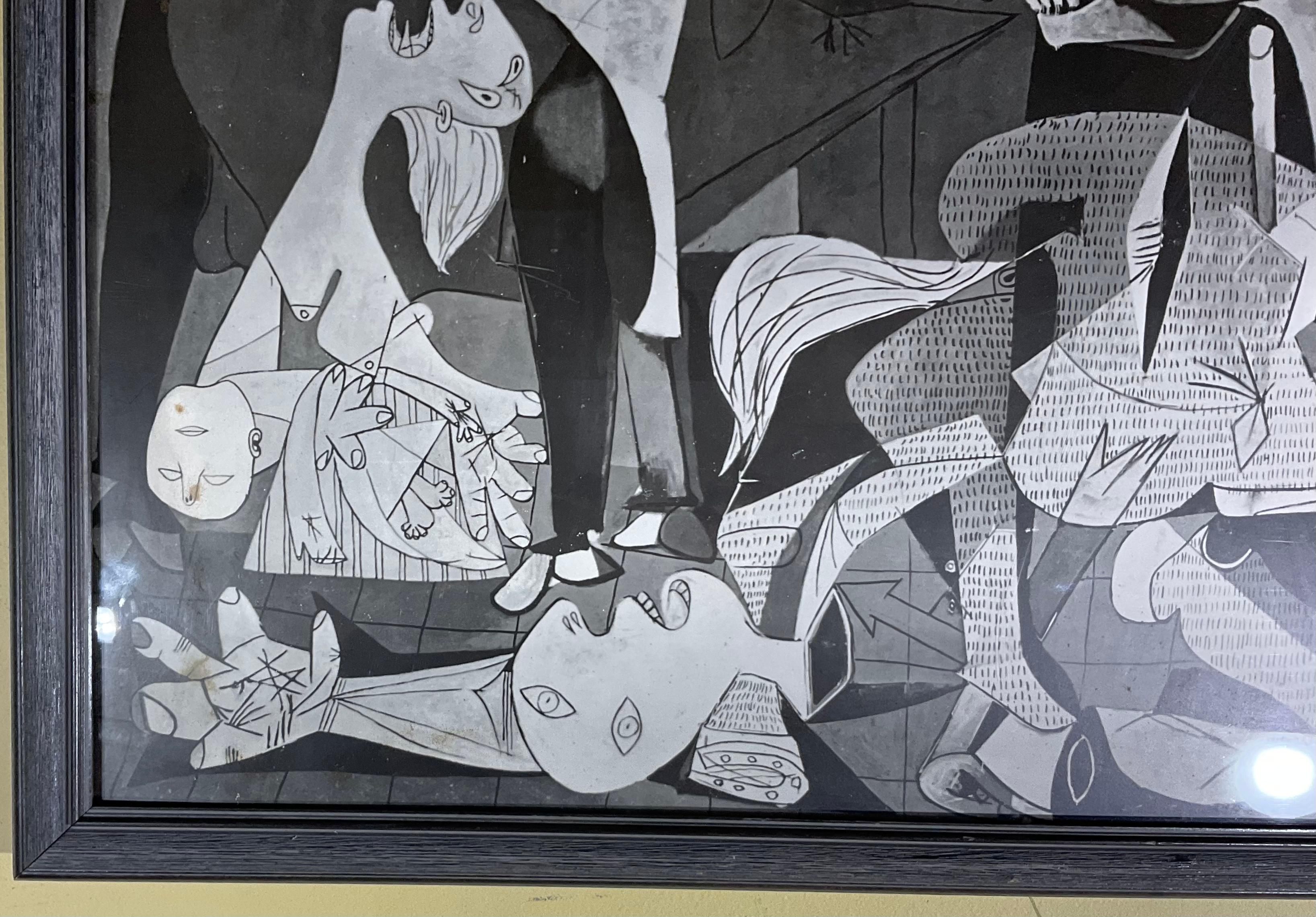 Framed Pablo Picasso Print of “Guernica” at 1stDibs | picasso prints framed