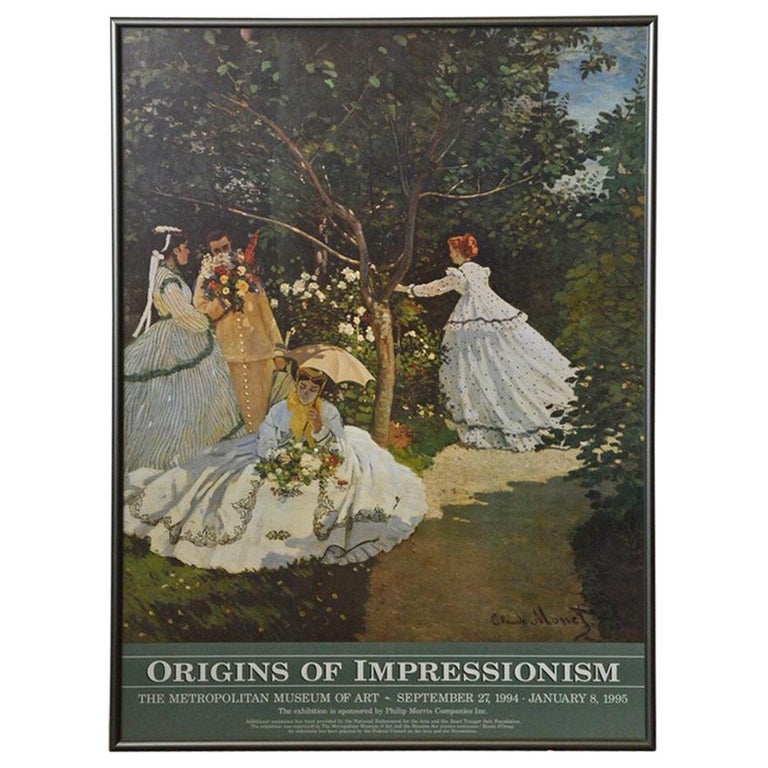Framed Poster for Impressionist Show at the Met at 1stDibs