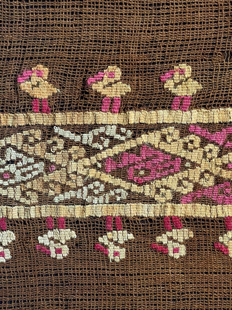 Framed Pre-Columbian Woven Textile from Chancay Culture For Sale at 1stDibs