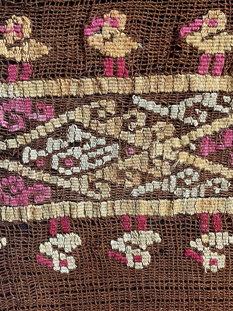 Framed Pre-Columbian Woven Textile from Chancay Culture For Sale at 1stDibs