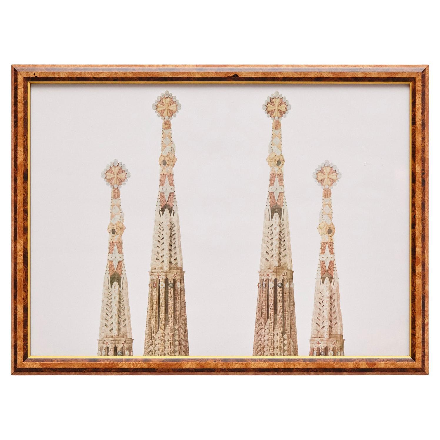 Framed Print of Gaudí Cathedral "Sagrada Familia", circa 1980 For Sale ...