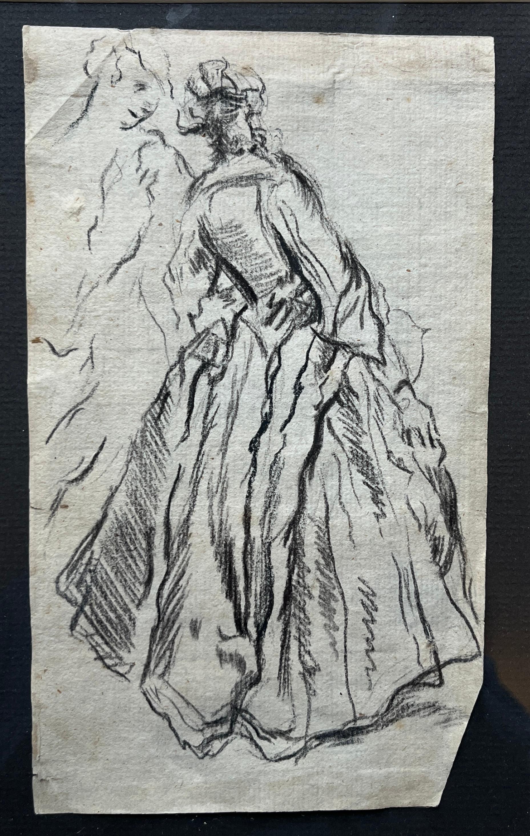 Framed Rococo melodramatic drawing of a Woman by Nicolas Lancret For ...