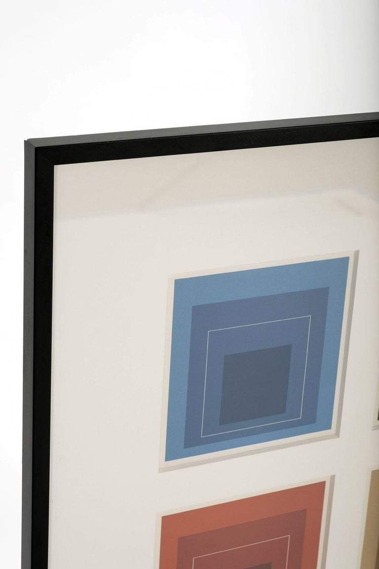 Framed: Six Lithographs "White Lines Squares" After Josef Albers For ...