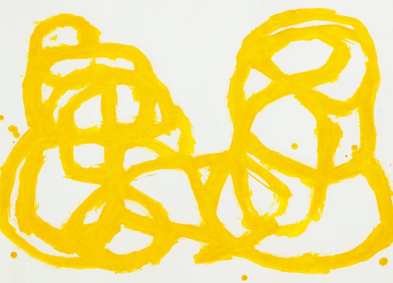Framed Tim Forcum Ink on Paper Yellow Abstract at 1stDibs