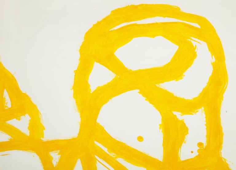 Framed Tim Forcum Ink on Paper Yellow Abstract at 1stDibs