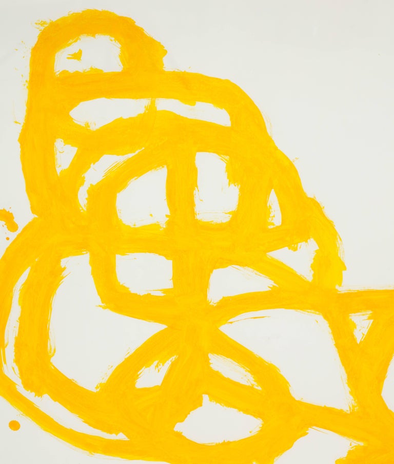 Framed Tim Forcum Ink on Paper Yellow Abstract at 1stDibs