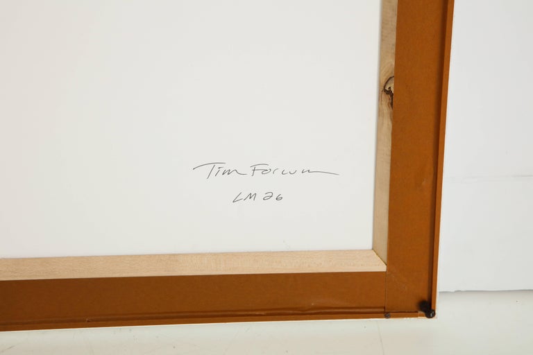 Framed Tim Forcum Ink on Paper Yellow Abstract at 1stDibs