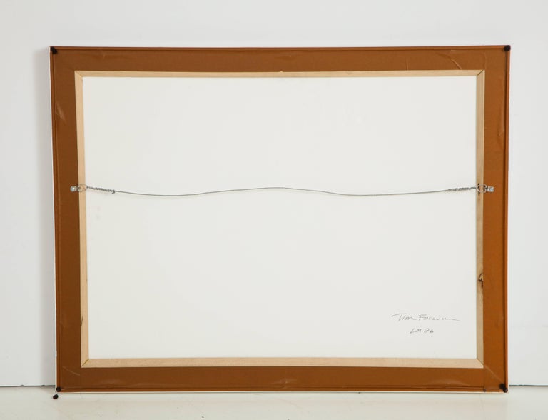 Framed Tim Forcum Ink on Paper Yellow Abstract at 1stDibs