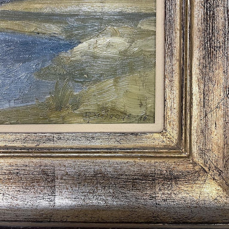 Framed Triptych Oil Painting on Board For Sale at 1stDibs